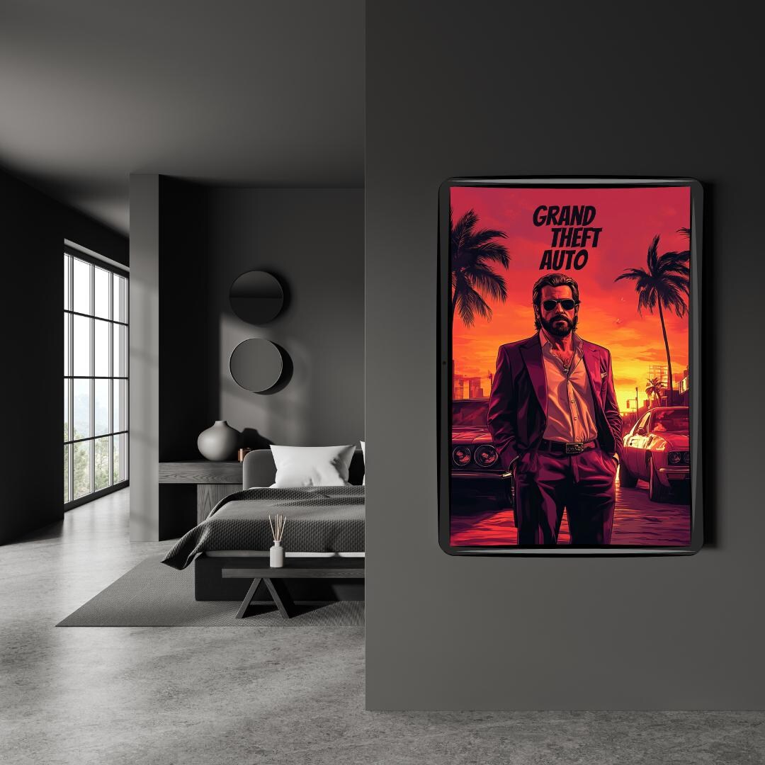 Grand Theft Auto Fan Art Poster Digital & Physical Options Gta-inspired ...