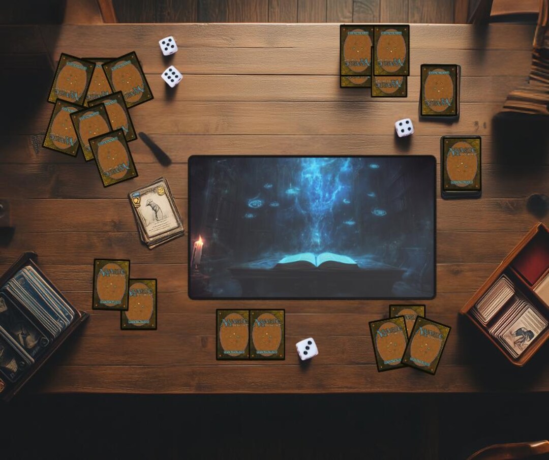 Blue Mana Conjuring Runes Sorcery Devotion Playmat | Fantasy ...