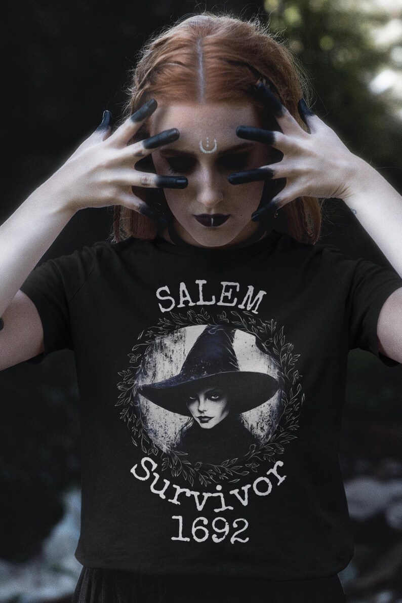 Salem Witch Trials T-shirt, Gothic Witch Survivor Tee, 1692 Witch ...