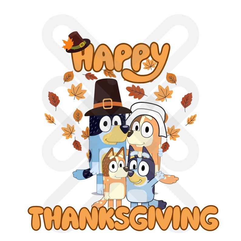 BLUEY THANKSGIVING PNG, bluey Thanksgiving, Bluey family png, Bluey ...
