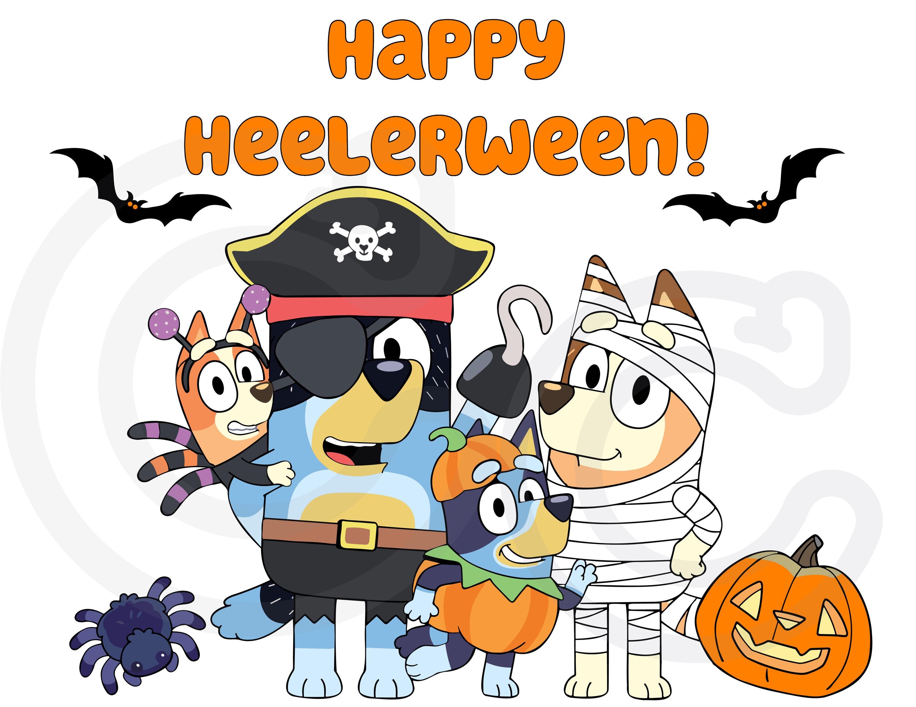 BLUEY HALLOWEEN PNG, Bluey Heelerween Png, Bluey Trick or Treat, Bluey ...
