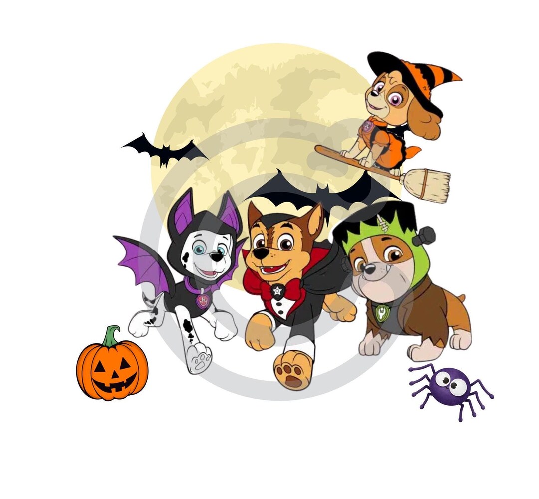 PAW PATROL HALLOWEEN Png, Paw Patrol Halloween, Trick or Treat, Paw ...