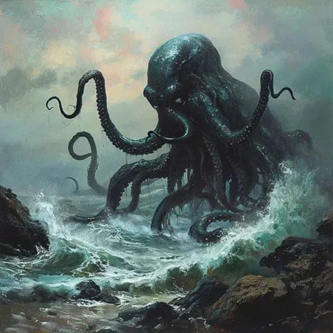 Octopus Sea Monster Digital File PNG - Etsy