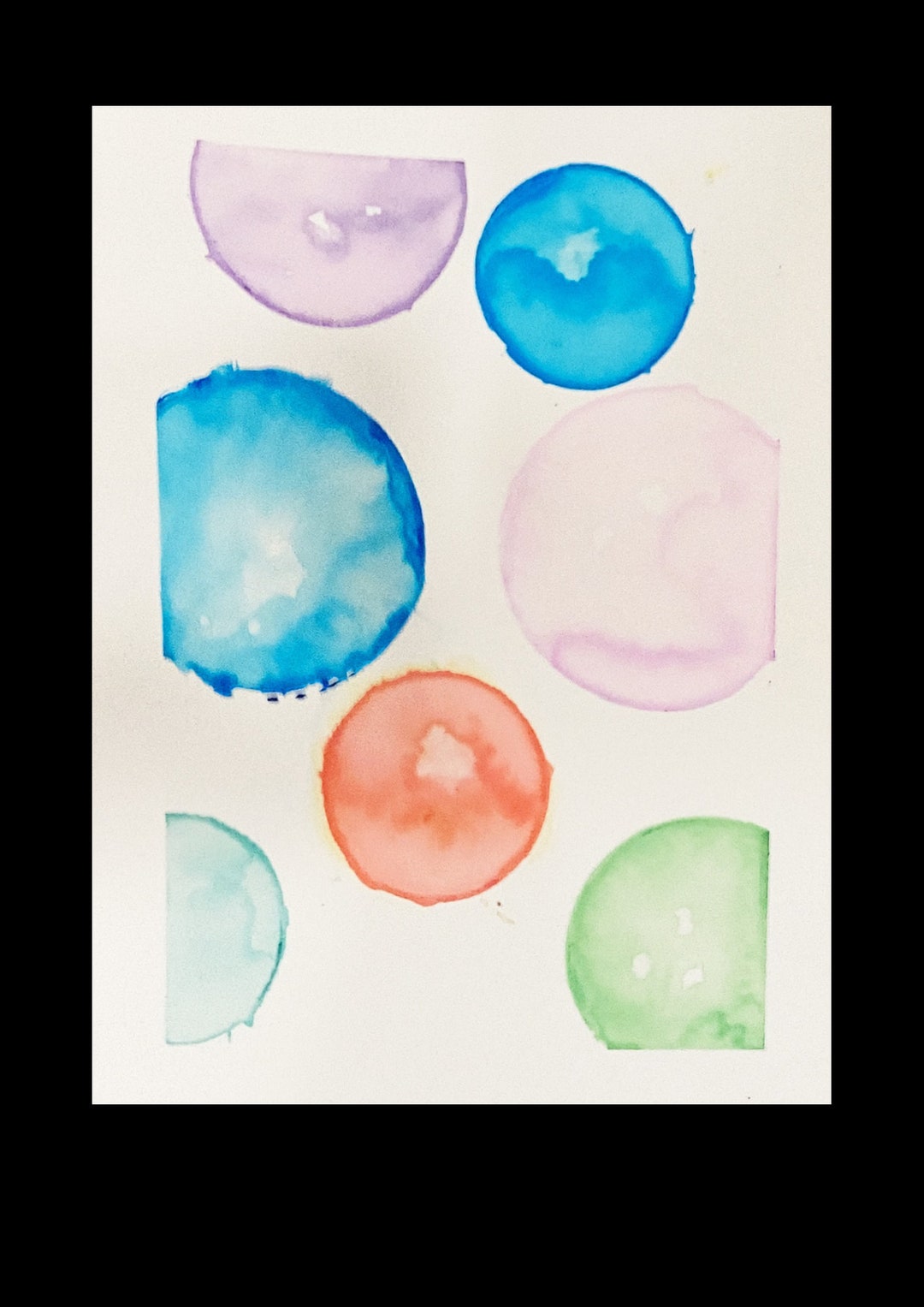 Abstract Bubble Watercolor Painting - Etsy