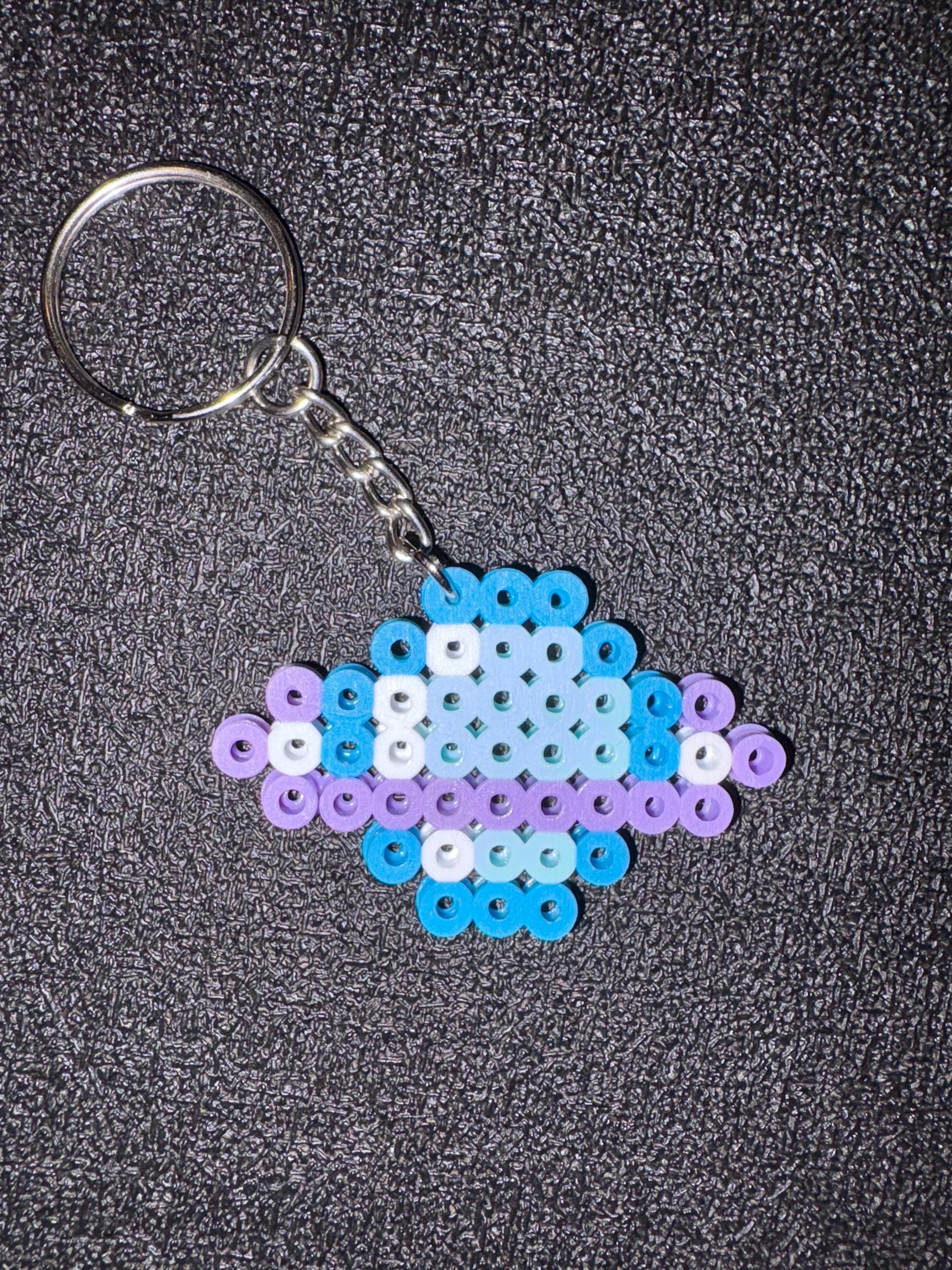 Perler Bead Cross Keychain - Etsy