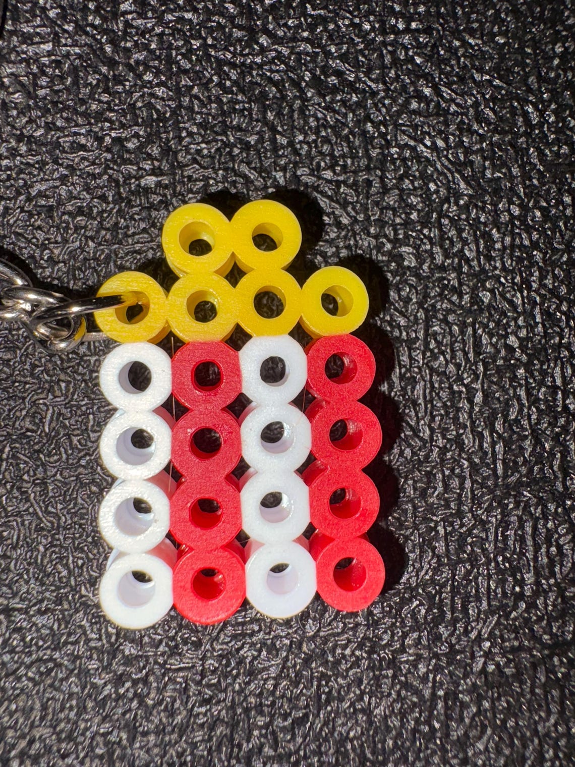 Perler Bead Popcorn Keychain - Etsy