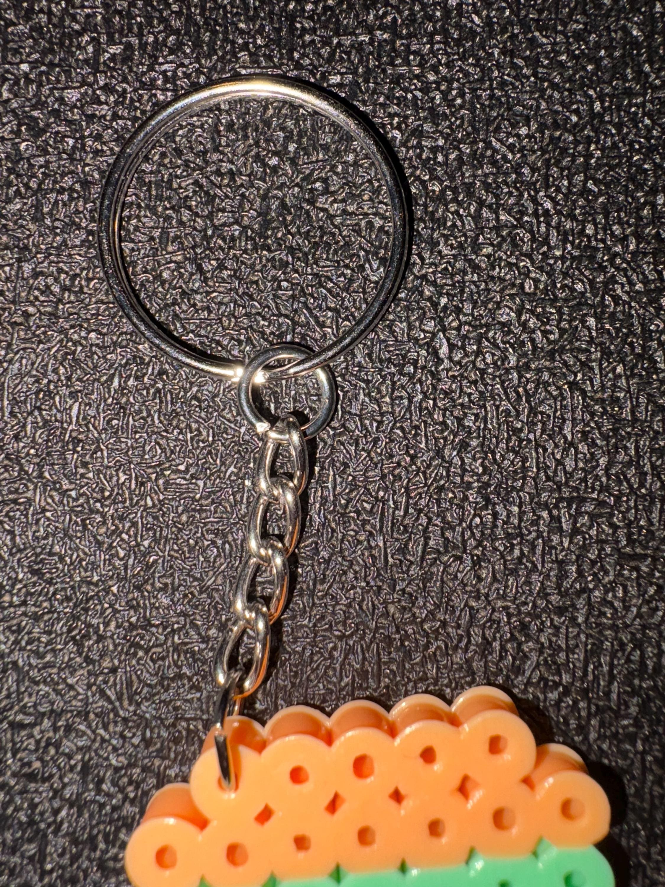 Perler Bead Burger Keychain - Etsy