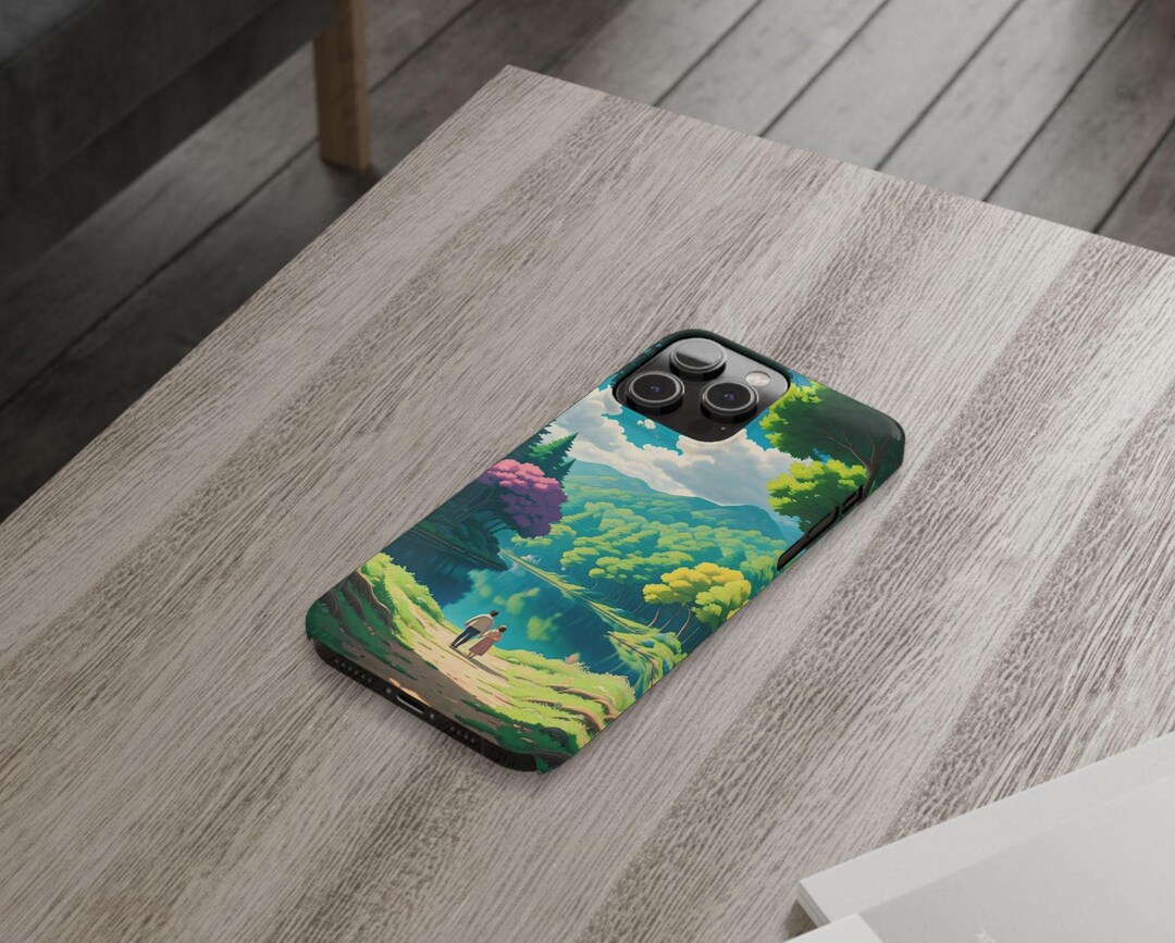 Anime Style Cute Couple Ultra Slim iPhone Case, Anime Cases, Ghibli ...