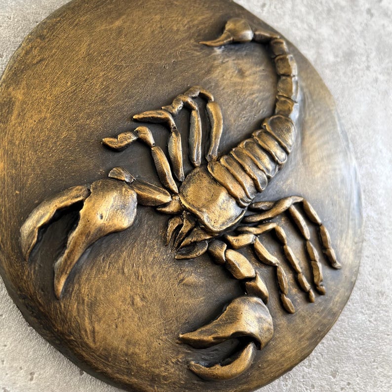 Scorpio Zodiac Sign Wall Art, Scorpio 3D Gold Home Decor, Stylish Wall ...