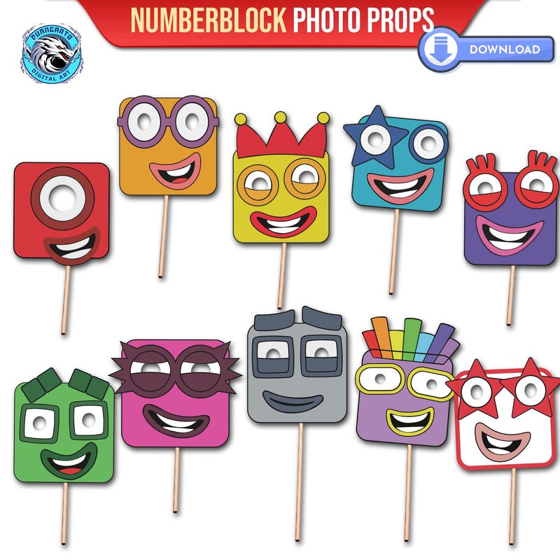 Number Blocks Stickers - Etsy