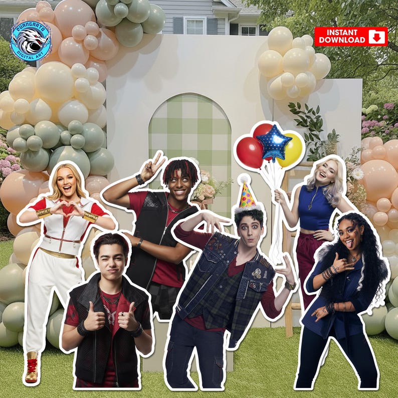 Disney Zombies 4 Party Cutouts: Birthday & Halloween Decor (digital ...