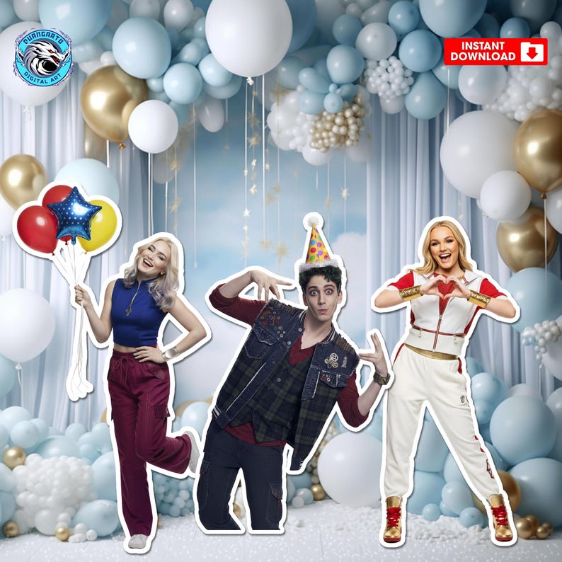 Disney Zombies 4 Party Cutouts: Birthday & Halloween Decor (digital ...