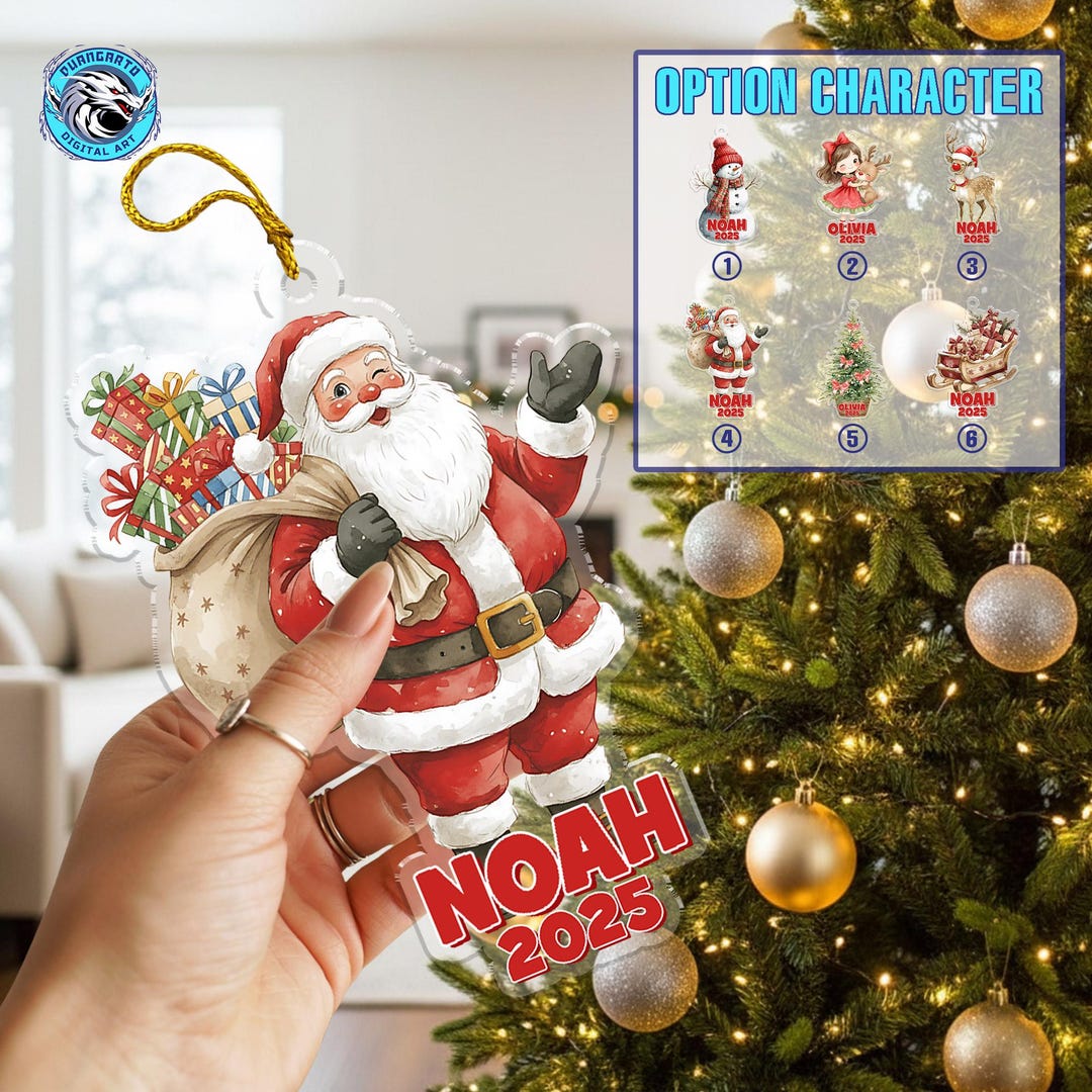Personalized Build Your Own Christmas Scene Ornament: Custom Santa ...