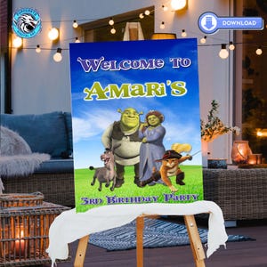 Shrek Welcome Sign Digital Download, Shrek Themed Party Decorations ...