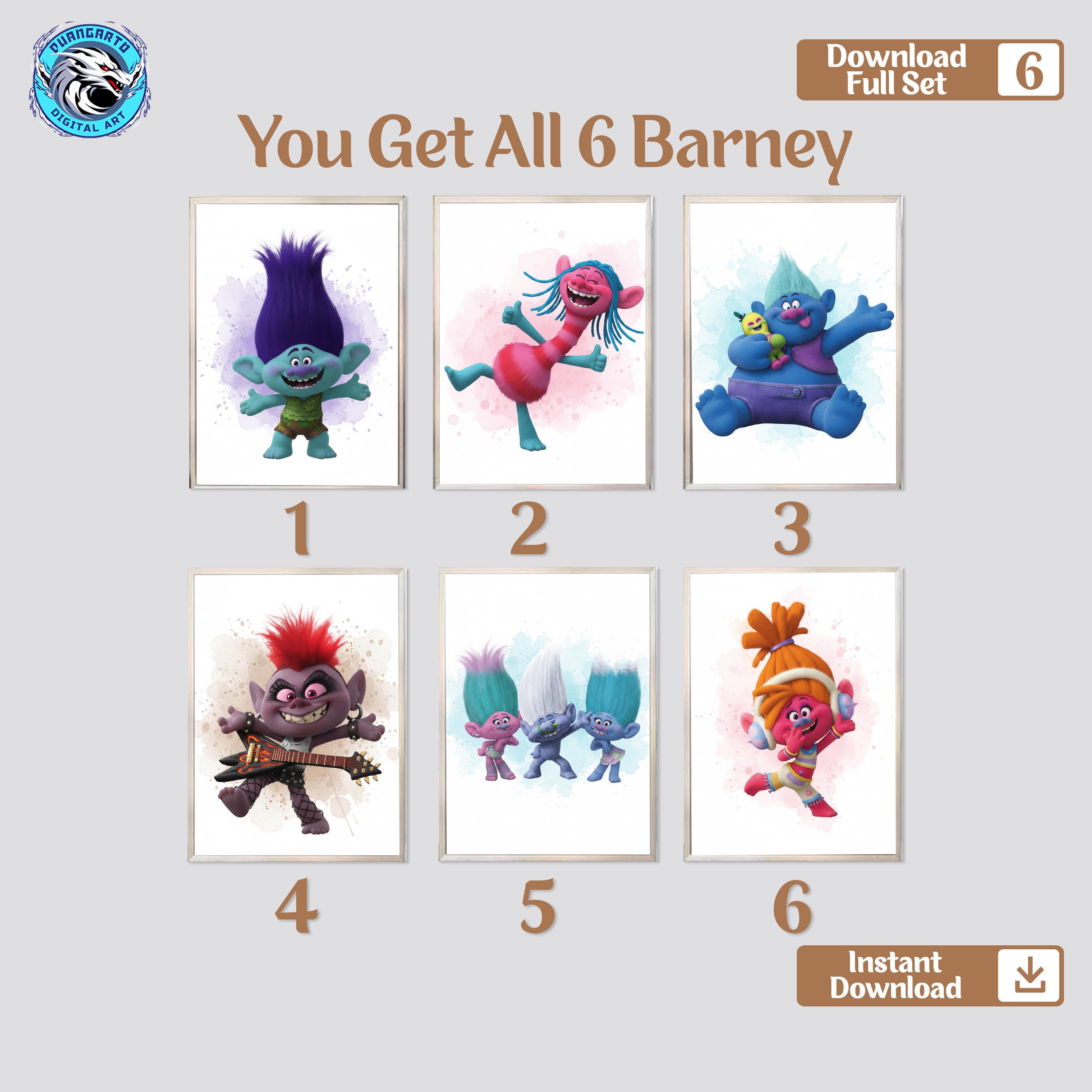 Printable Trolls Wall Art Set: Trolls Character Prints for Kids Room ...