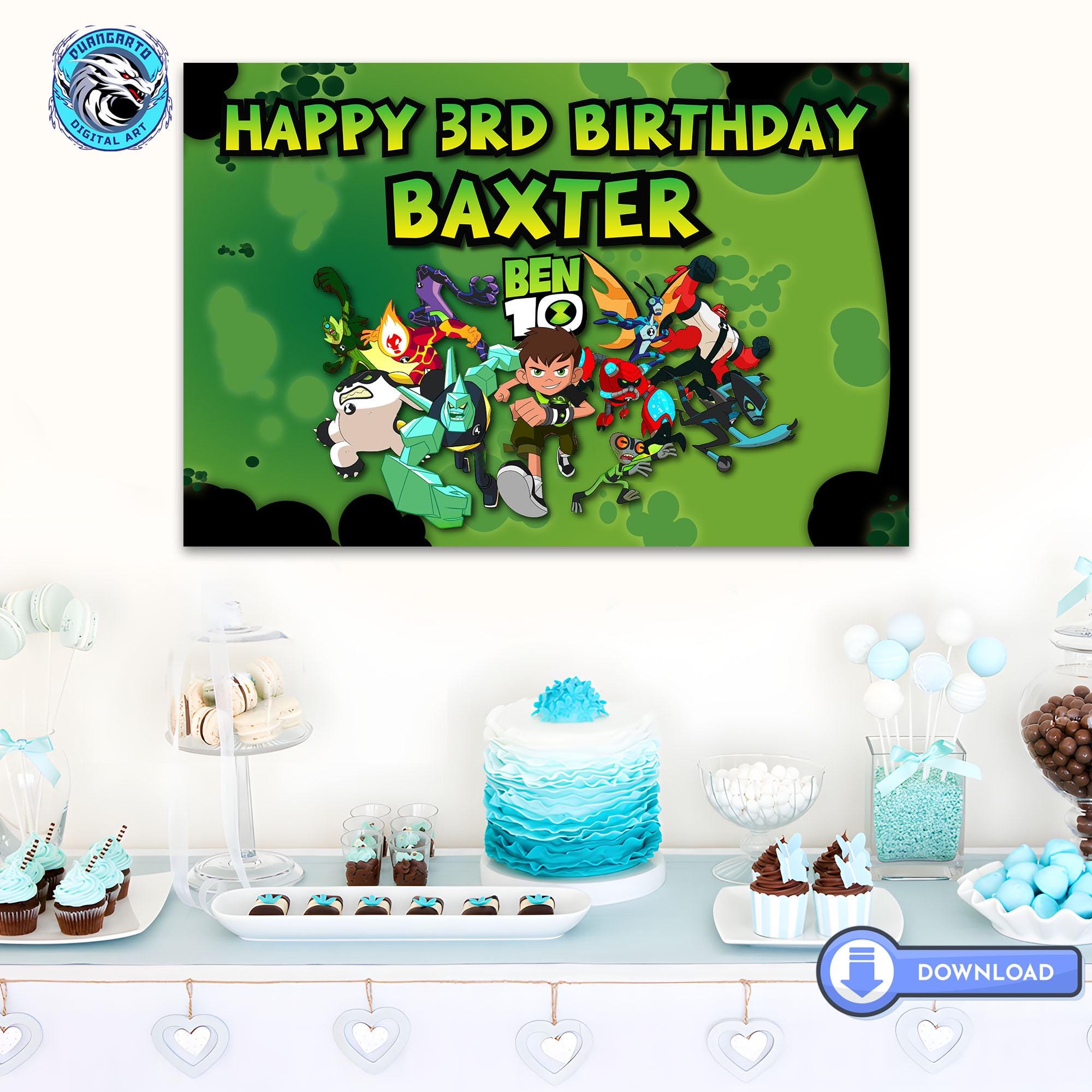 Ben 10 Birthday Banner Printable Ben Ten Cake Topper Printable Ben 10