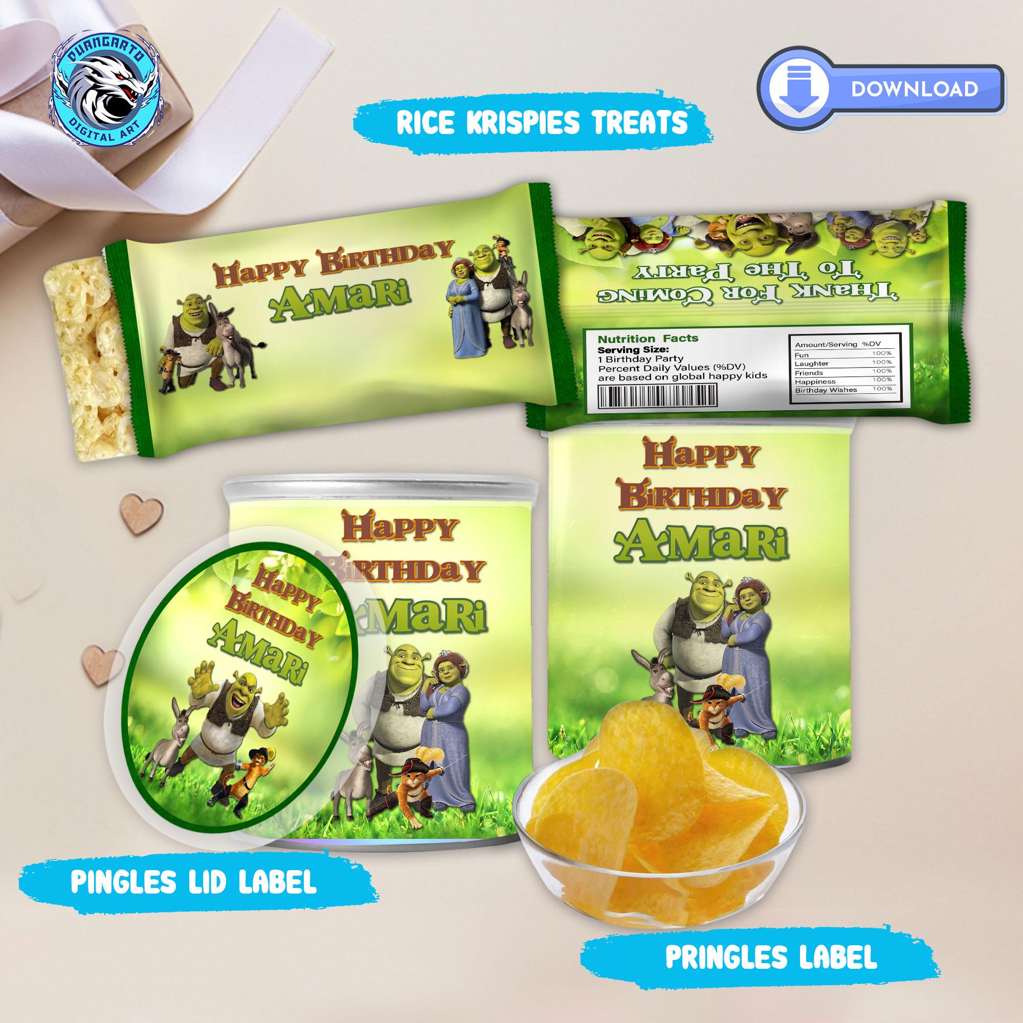 Printable Shrek Birthday Party Bundle: Centerpieces & Cake Topper ...