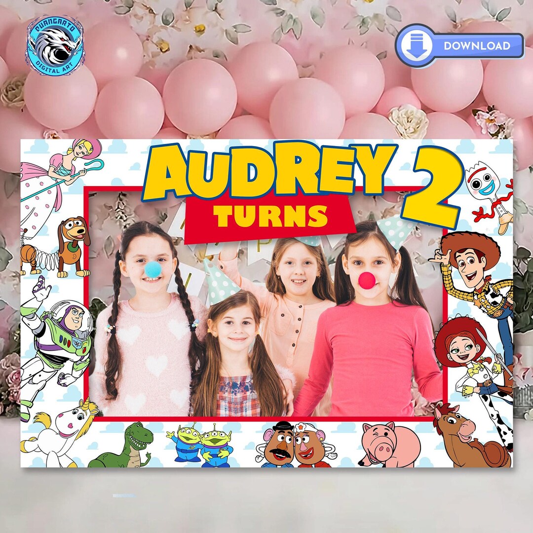 Printable Toy Story Photo Booth Frame, Toy Story Birthday Party Decor ...