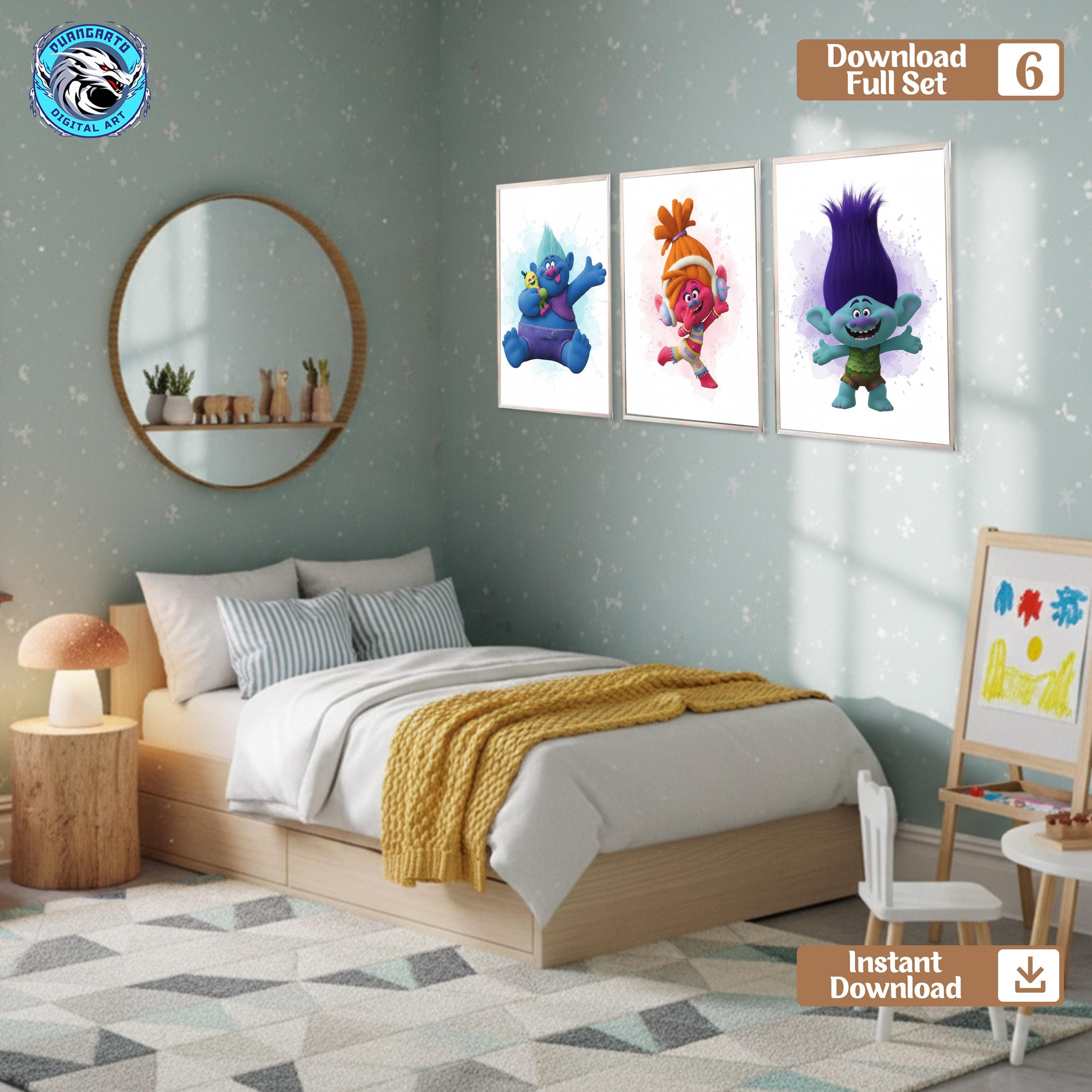 Printable Trolls Wall Art Set: Trolls Character Prints for Kids Room ...