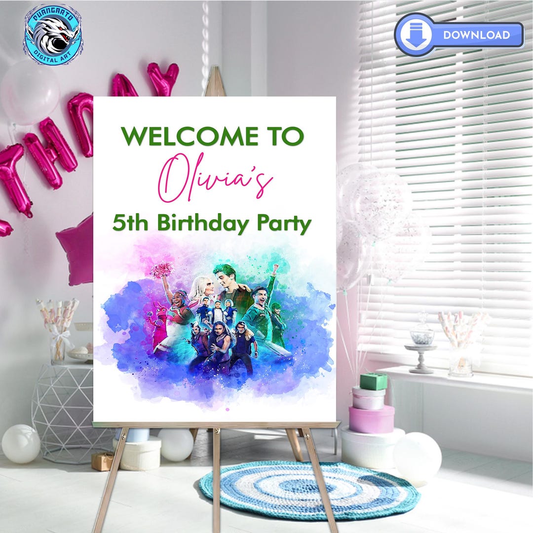 Printable Zombie 3 Birthday Welcome Sign, Zombie Party Birthday Decor ...