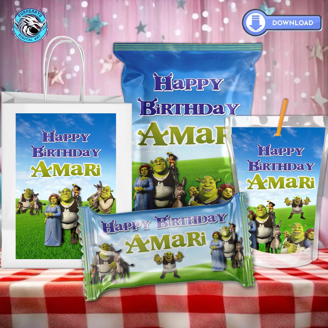 Buy Printable Shrek Birthday Party Bundle: Custom Decor (digital ...
