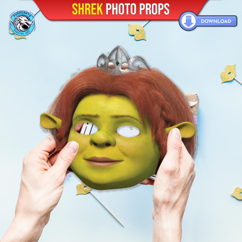 Shrek Photo Booth Props: Birthday Party Printables (digital Download ...