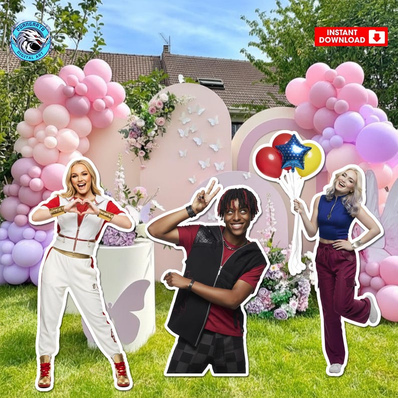 Disney Zombies 4 Party Cutouts: Birthday & Halloween Decor (digital ...