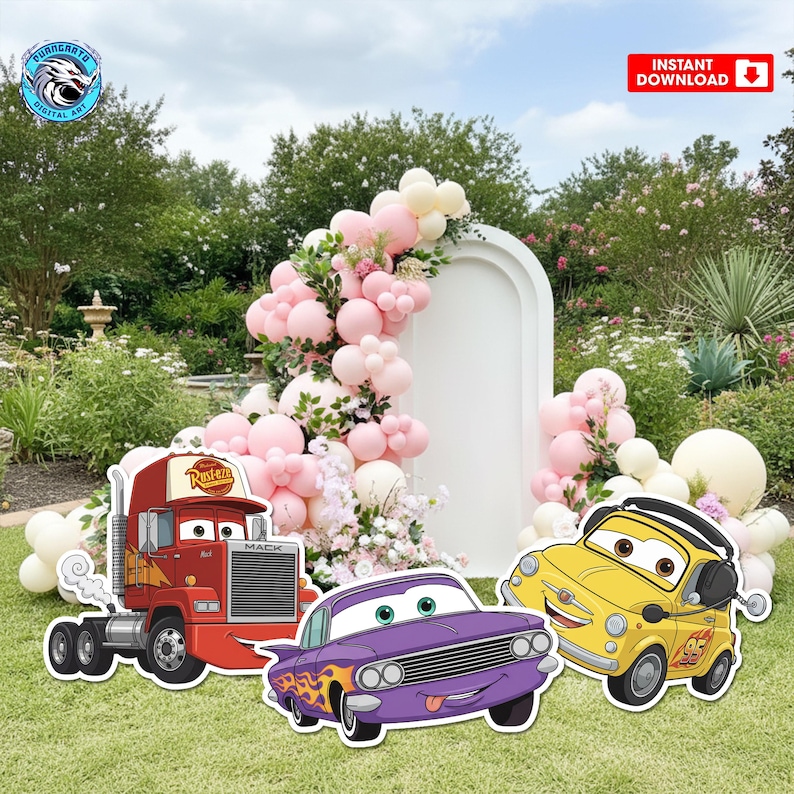 Cars Movie Cutout Set: Birthday Party Decorations (digital Download) - Etsy