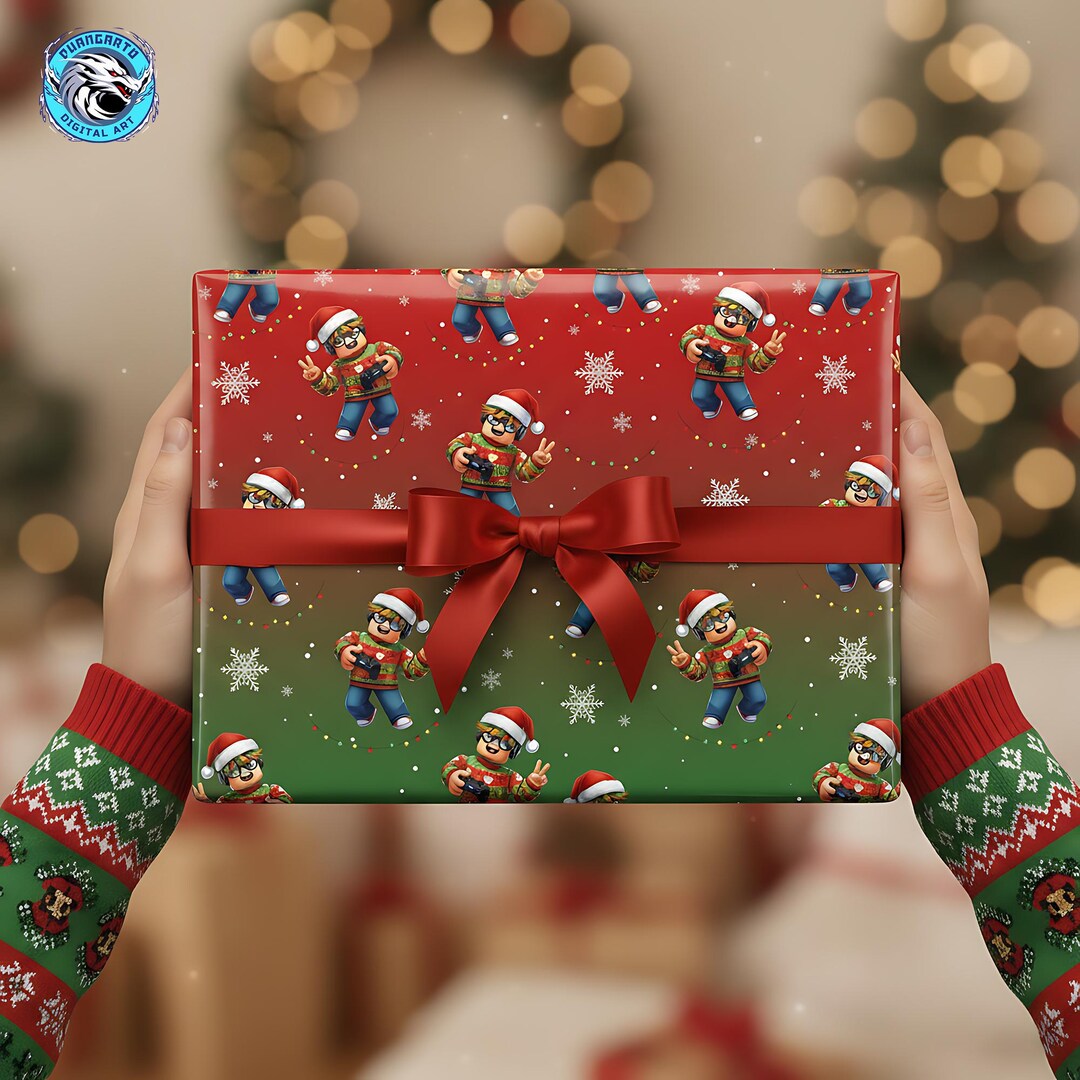 Video Game Boy Wrapping Paper: Christmas Roblox Gift Wrap - Etsy Canada