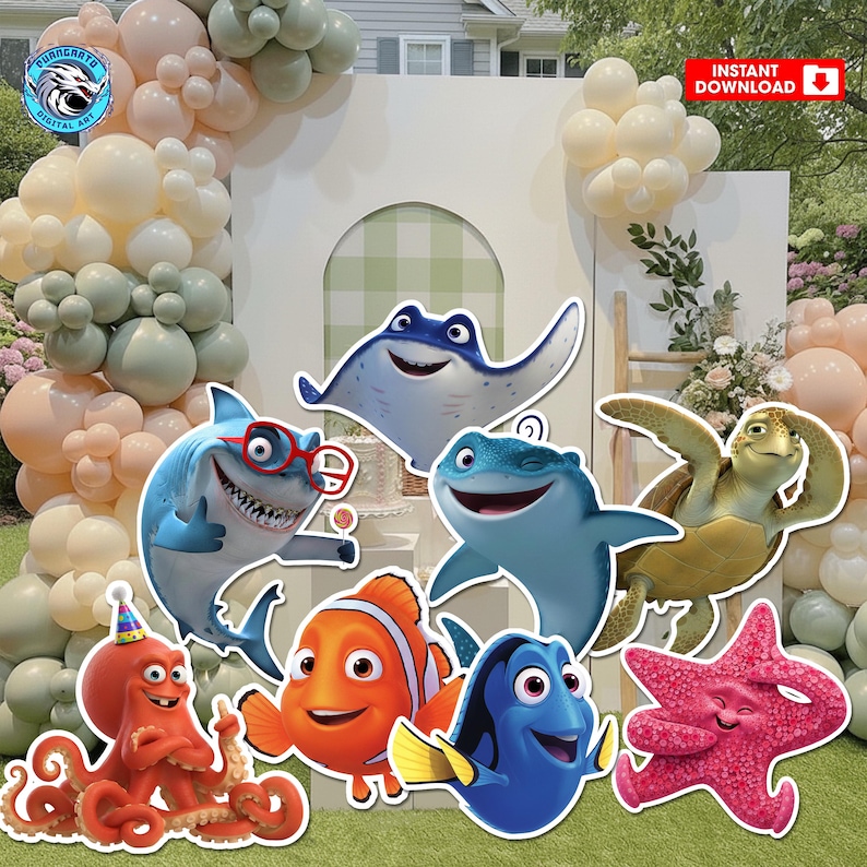 Finding Nemo & Dory Cutout: Kids Party Decor (digital Download) - Etsy