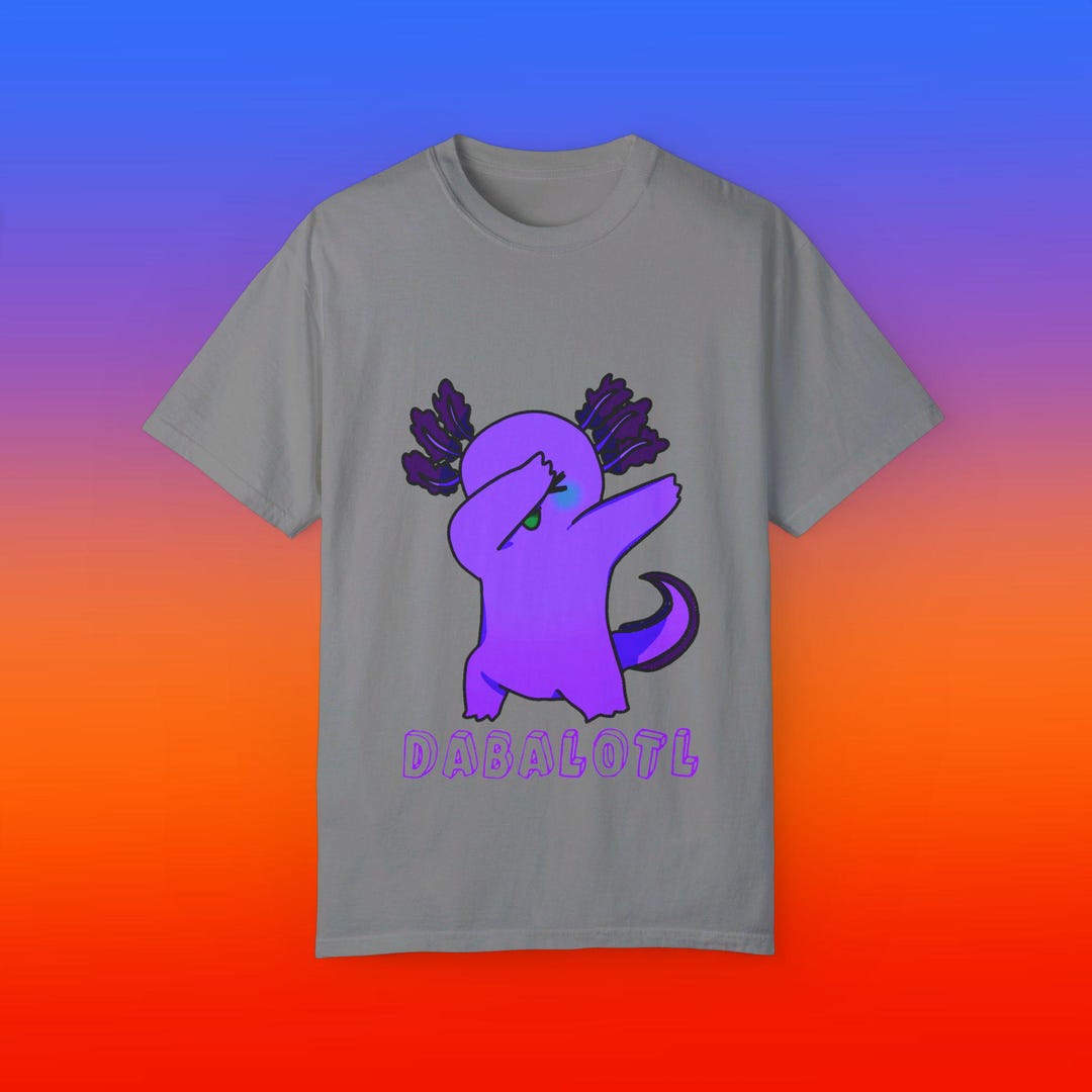 PFP Axolotl Dabalotl chibi T-shirt - Etsy