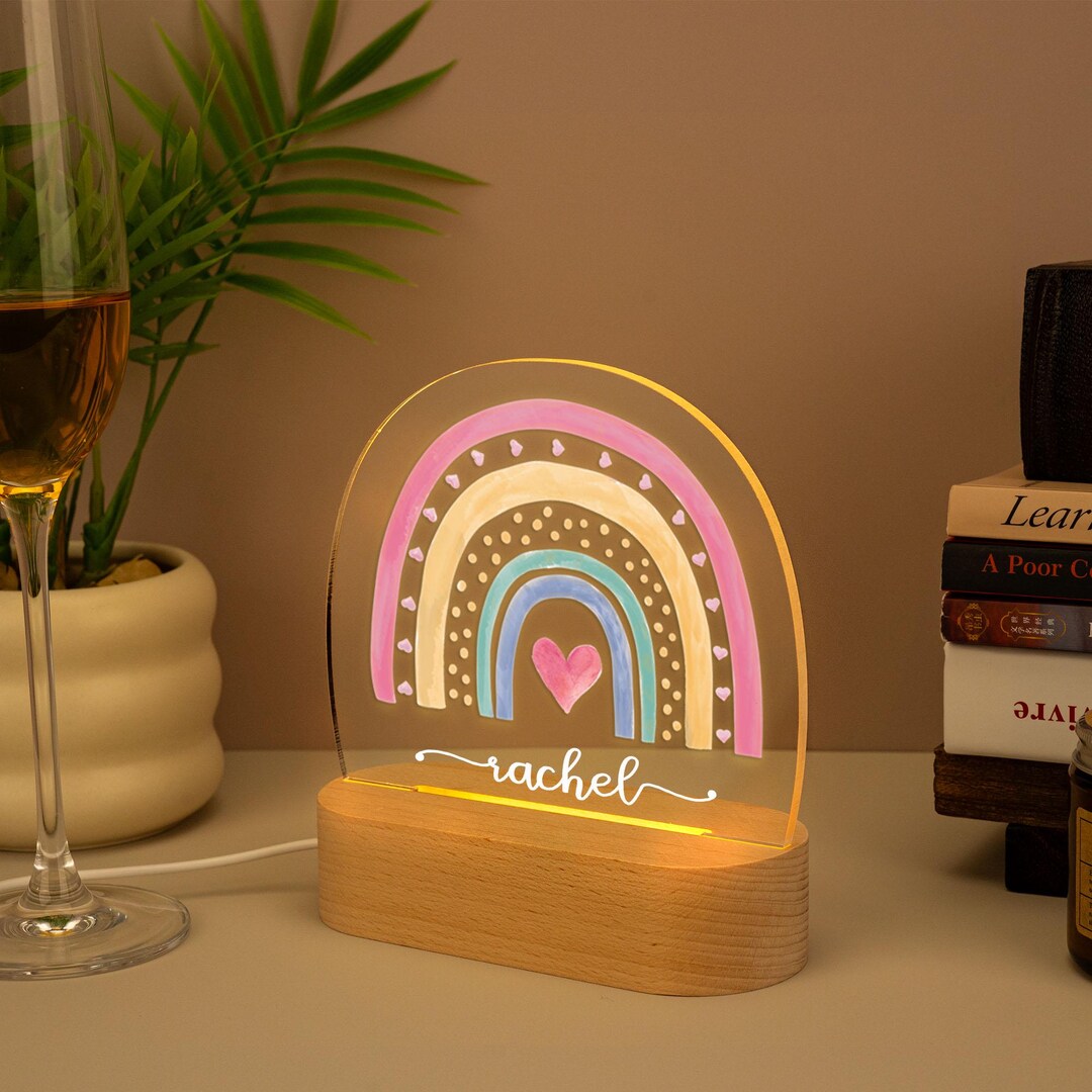 Rainbow Night Lights, Seven Color Night Lights, Personalized Baby Gifts ...
