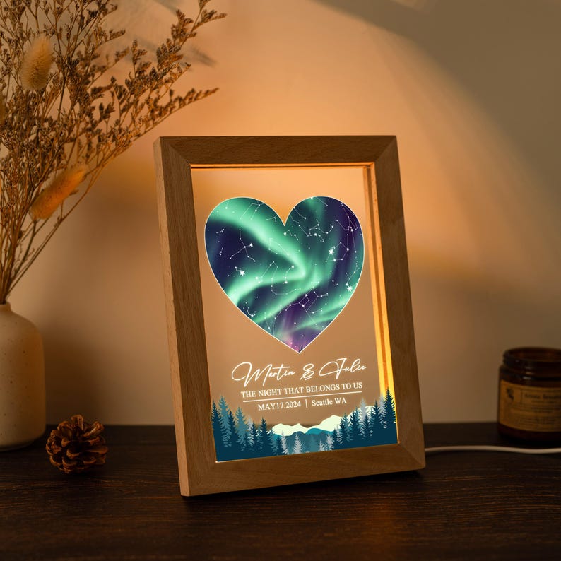 Personalized Star Map Night Light, Custom Constellation Gift, Gift for ...