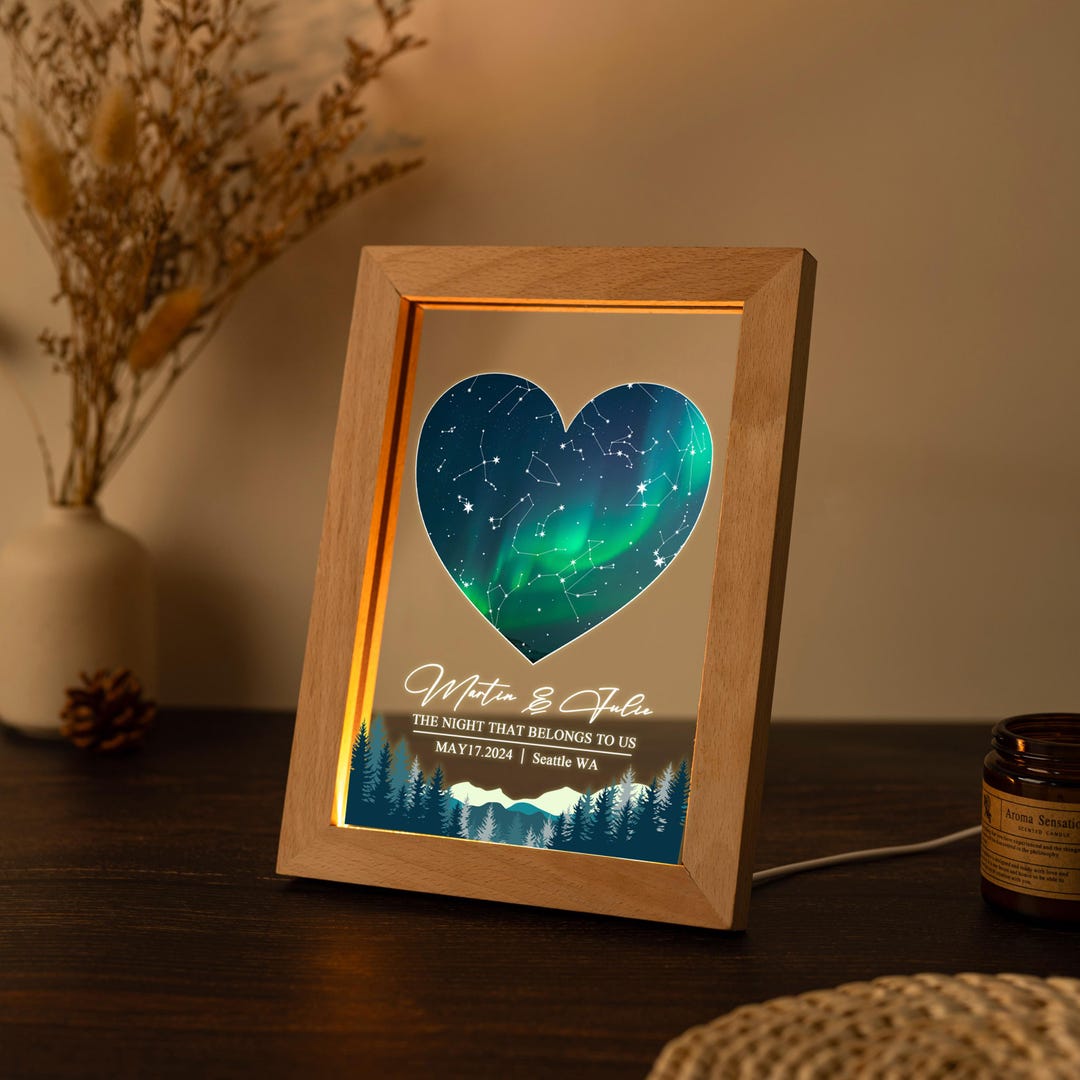 Personalized Star Map Night Light, Custom Constellation Gift, Gift for ...