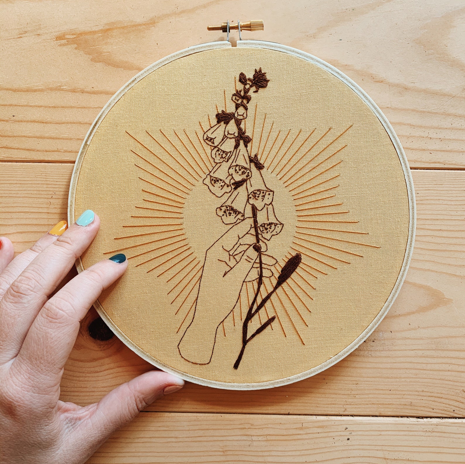 Foxglove Embroidery Kit Supplies Included Wildflower | Etsy