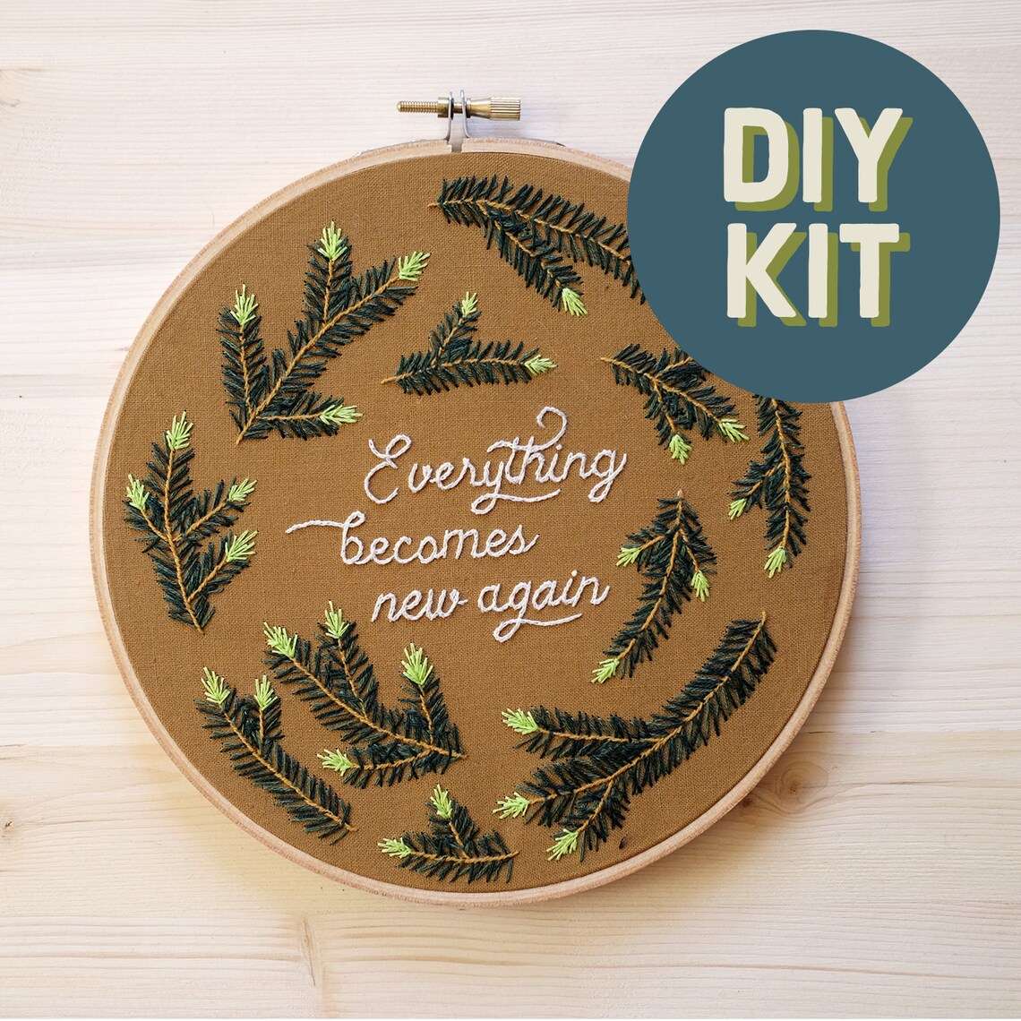 Forest Embroidery Kit Tree Embroidery Pattern Diy | Etsy