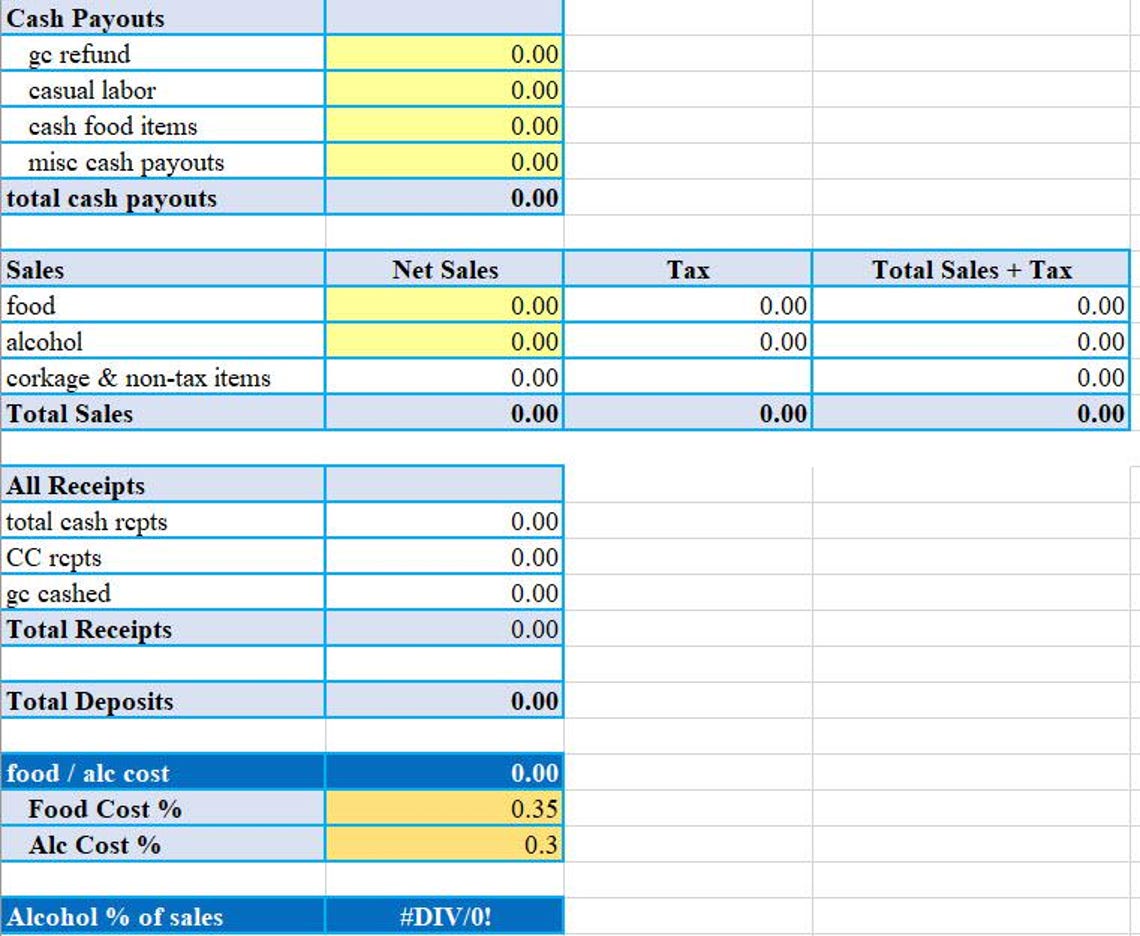 Journal Entries Small Business Spreadsheet General Ledger Acct ...