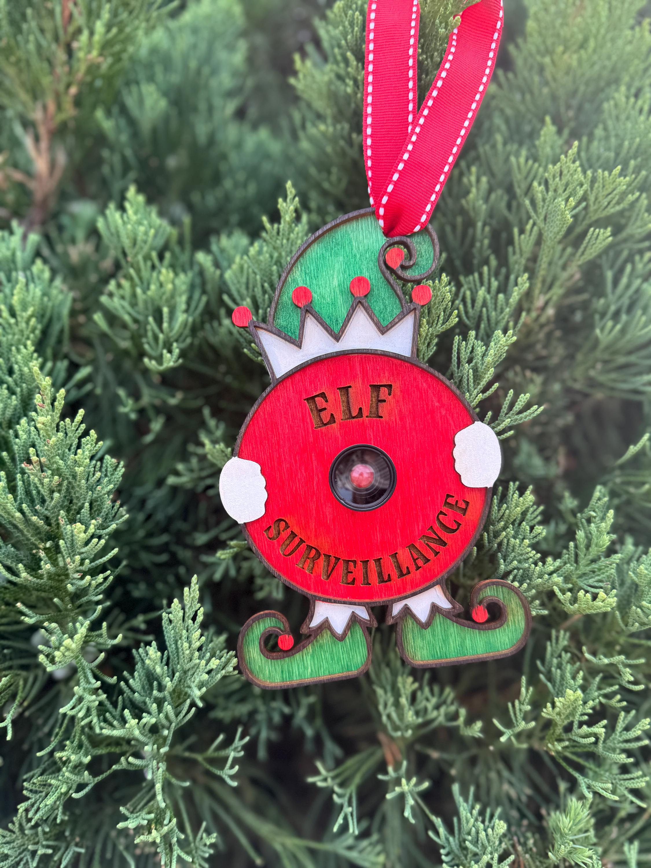 Elf Cam Christmas Ornament – Wooden Surveillance Decoration - Etsy