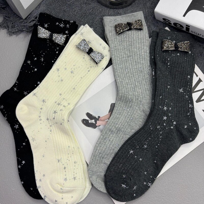 Silver Glitter Socks - Etsy