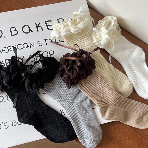 Womens Ruffle Lace Socks - Etsy