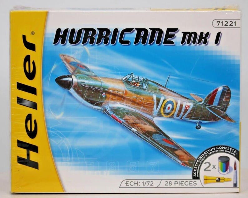 Heller Hurricane Mk 1 WW2 British Warplane 1:72 Scale Model Kit - Etsy