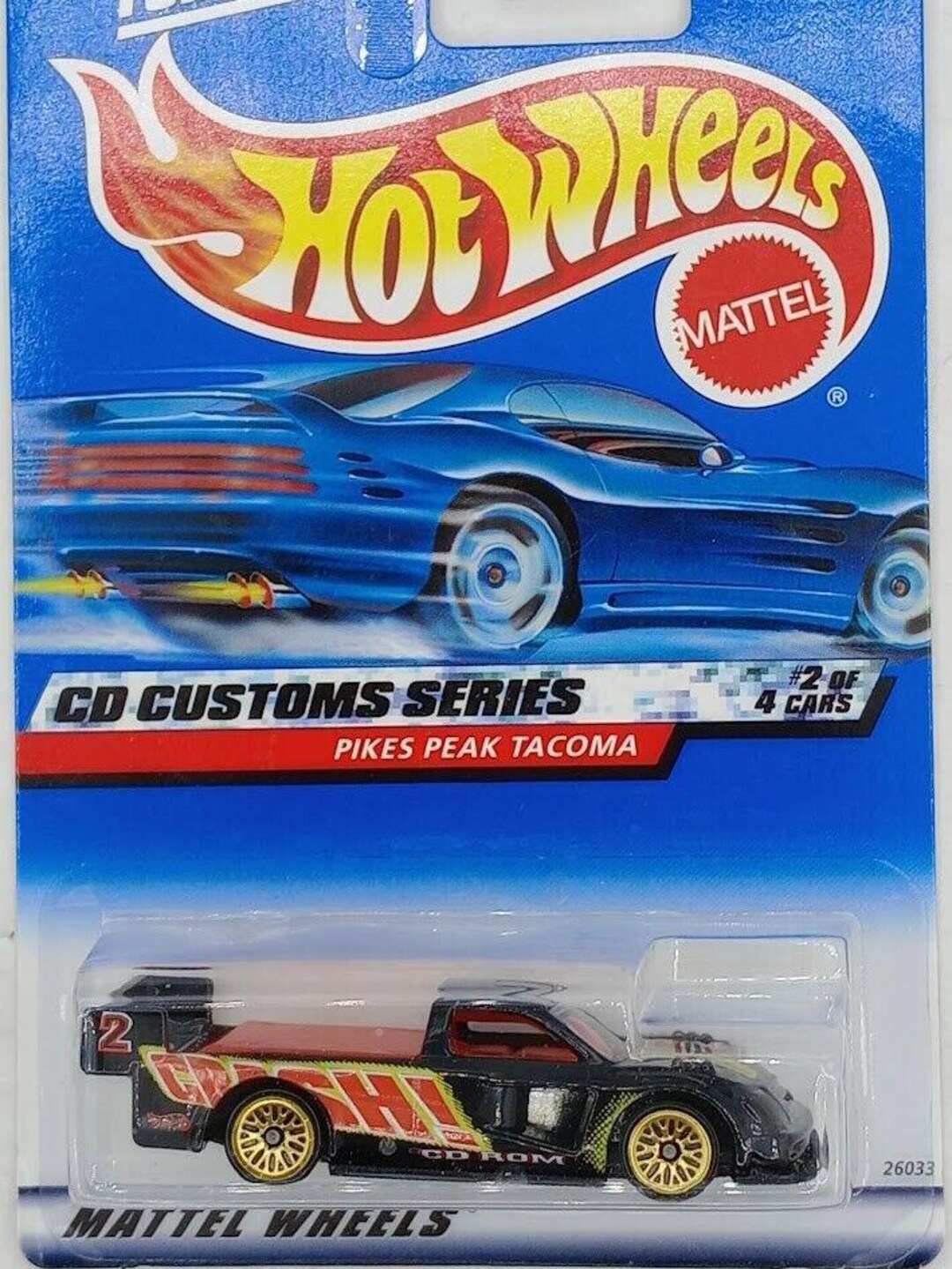 2000 Hot Wheels #30 CD Customs Series 2/4 Pikes Peak TACOMA Black W ...