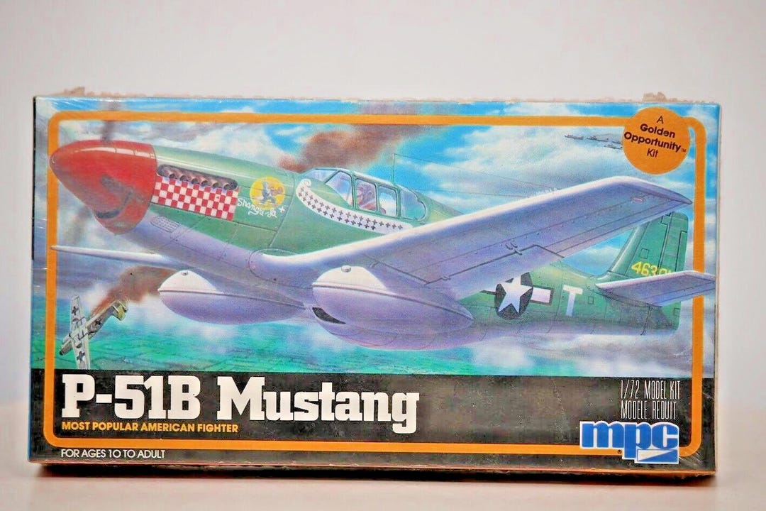 Vintage MPC P-51B Razorback Mustang "shangri-lo" USAF Model Kit - Etsy