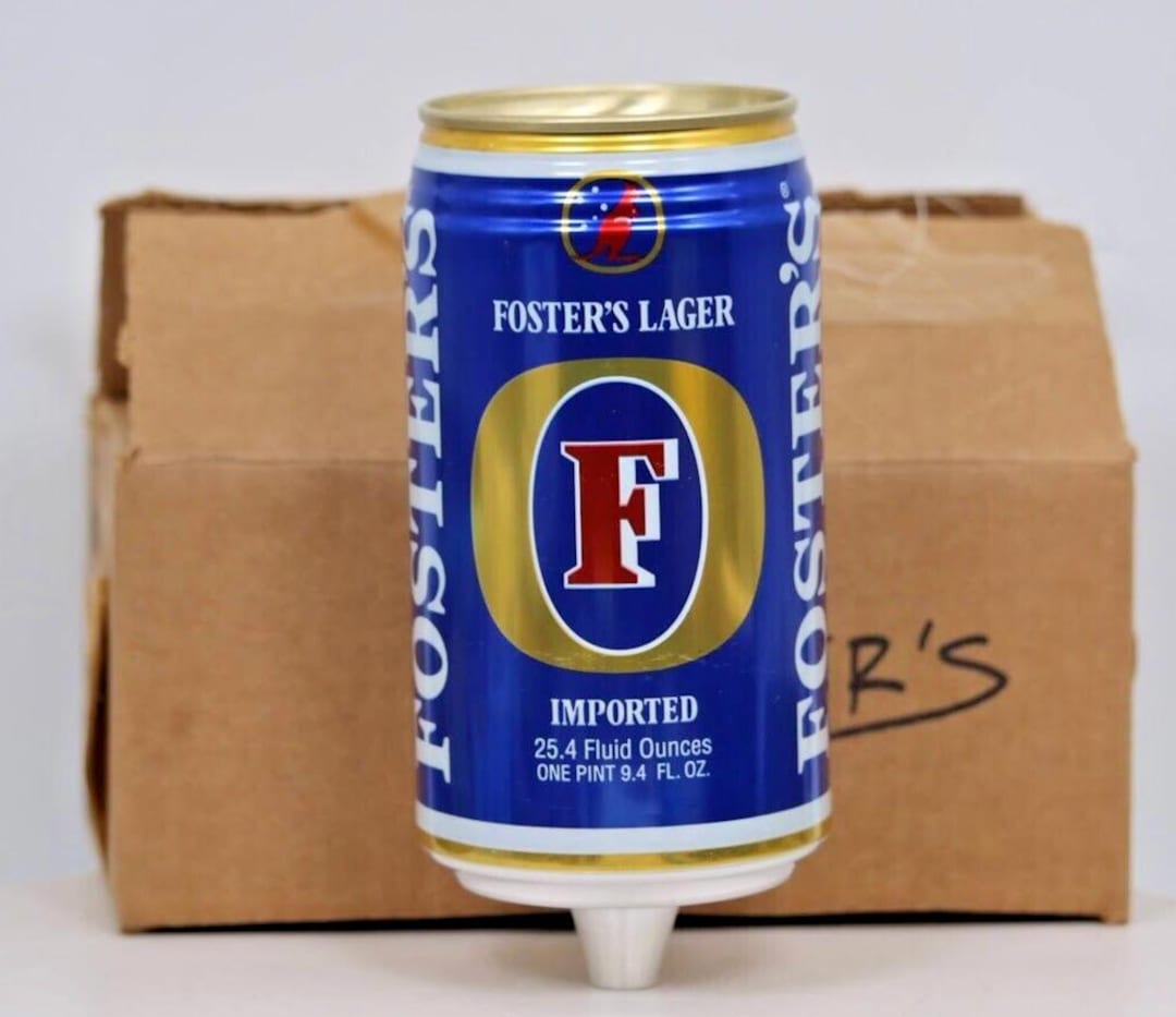 New FOSTER'S Lager Beer Can 7 1/2" Aluiminum Beer Tap Handle in the Box ...