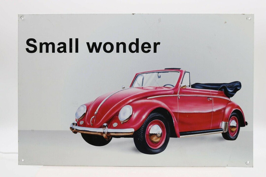 Tin Sign "12.5x16" New "small Wonder" Red Volkswagen Beetle - Etsy