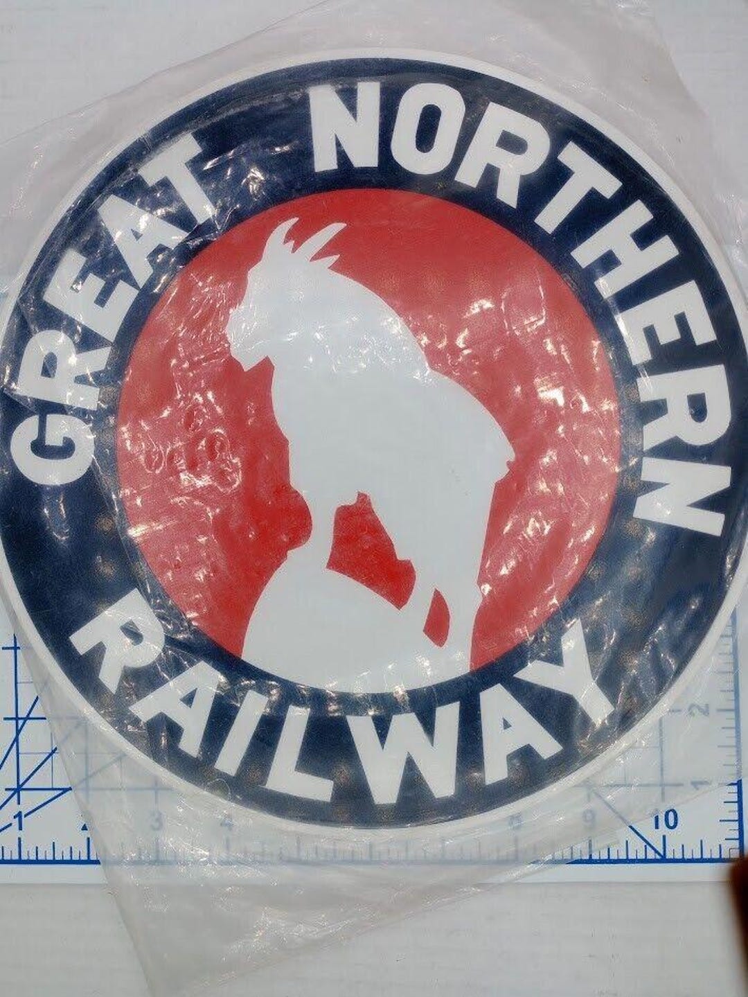 Great Northern Railway Mountain Goat Reproduction Circle Sign - Etsy