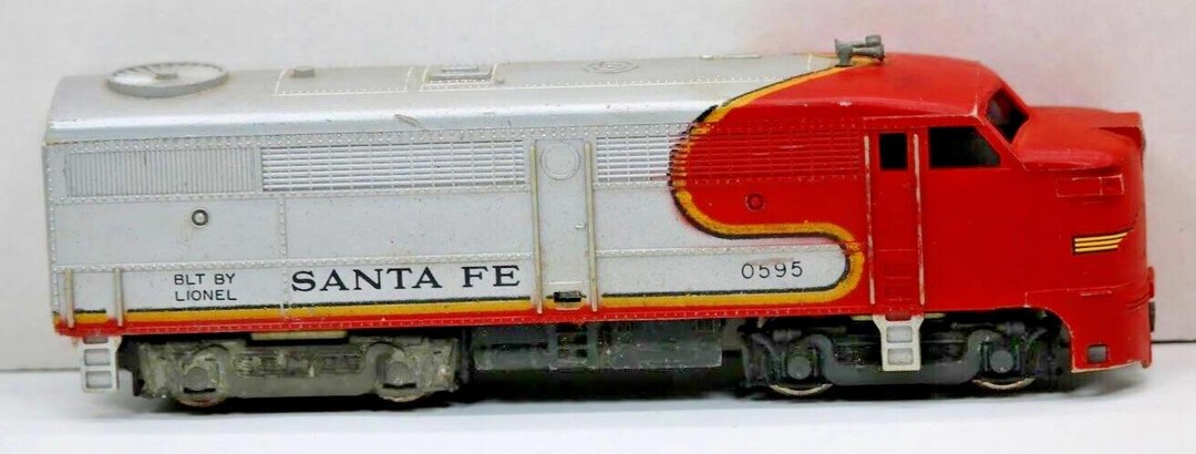 Vintage Lionel HO Diesel Santa Fe Train Engine 0595 1:87 Gauge USA for ...