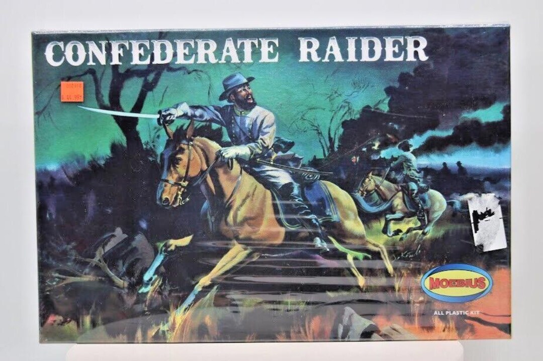 Moebius Models Confederate Raider Figure W/ Horse Plastic Model Kit ...