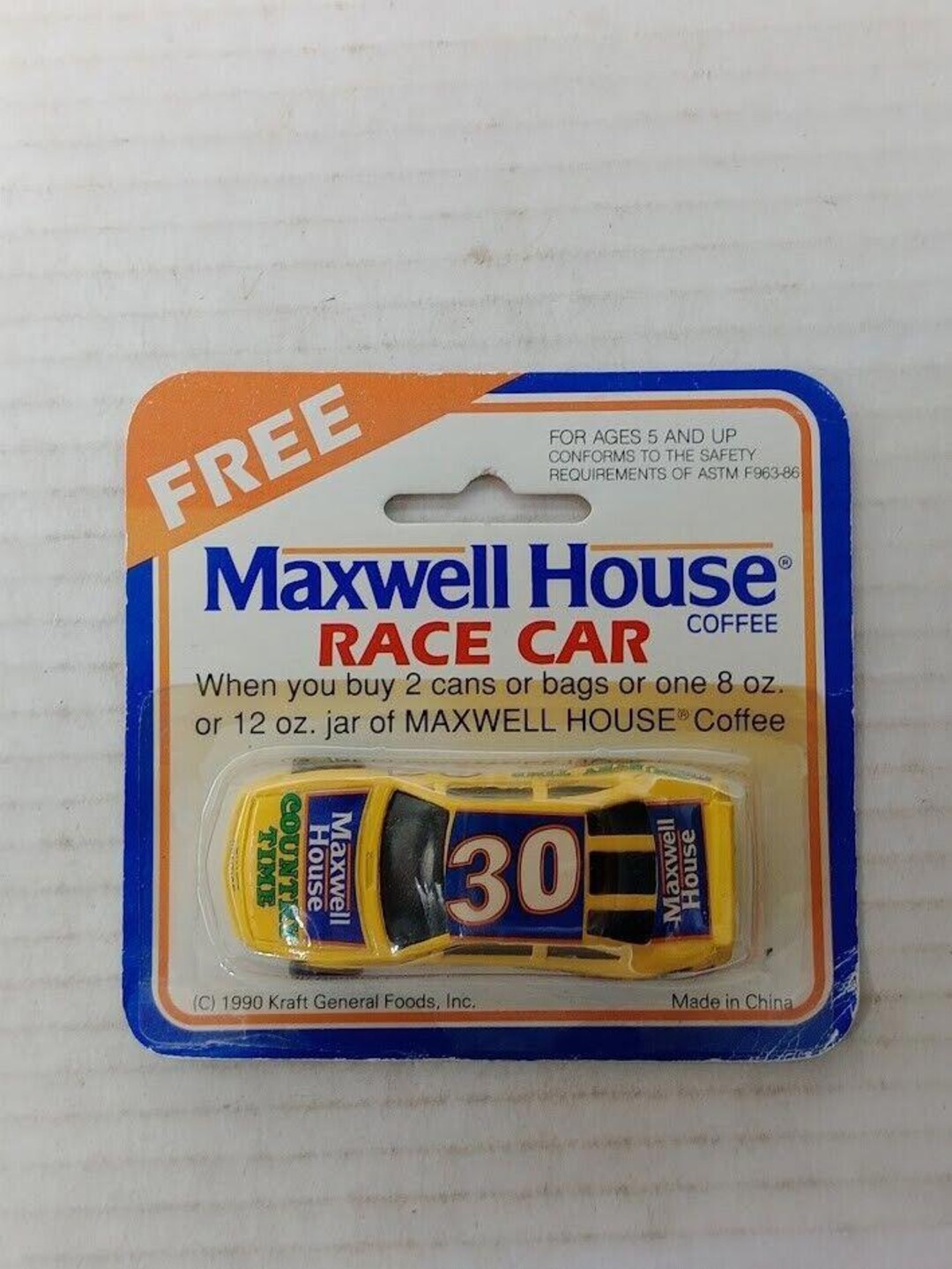 Kraft General Foods NASCAR Maxwell House #30 Race Car, 1990, 1:64 - Etsy