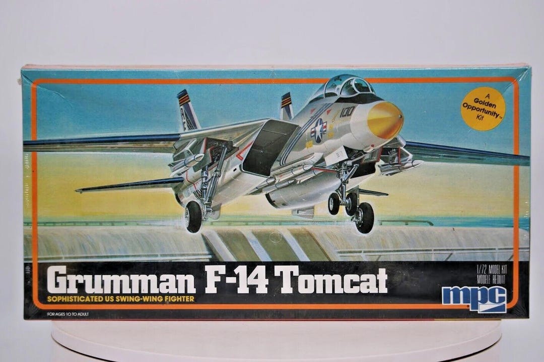 1/72 MPC Grumman US Navy F-14 TOMCAT Jet Fighter Plastic Model Kit 4404 ...